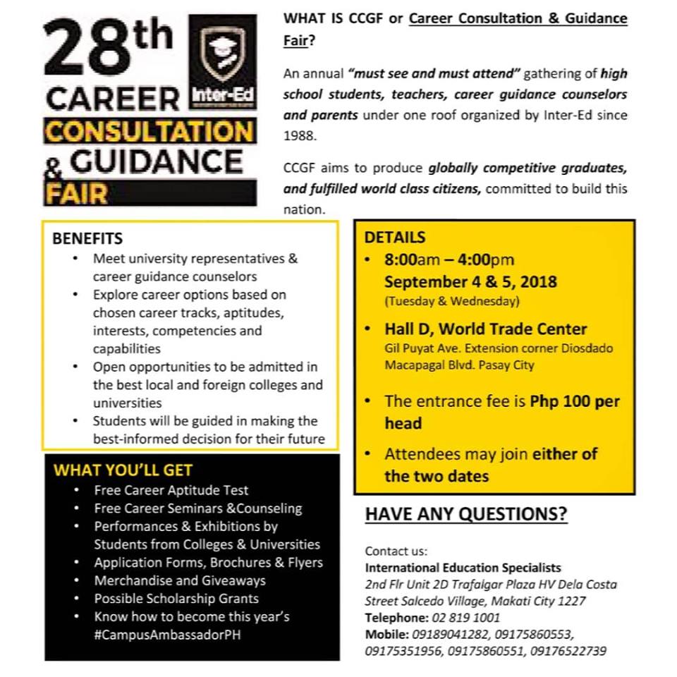 2018 CCGF overview - International Education Specialists